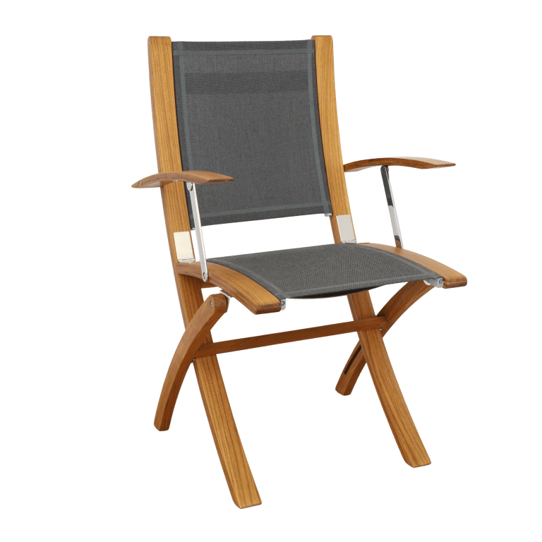 Marstrand Teak Deck Chair Charcoal | Ultra Collection